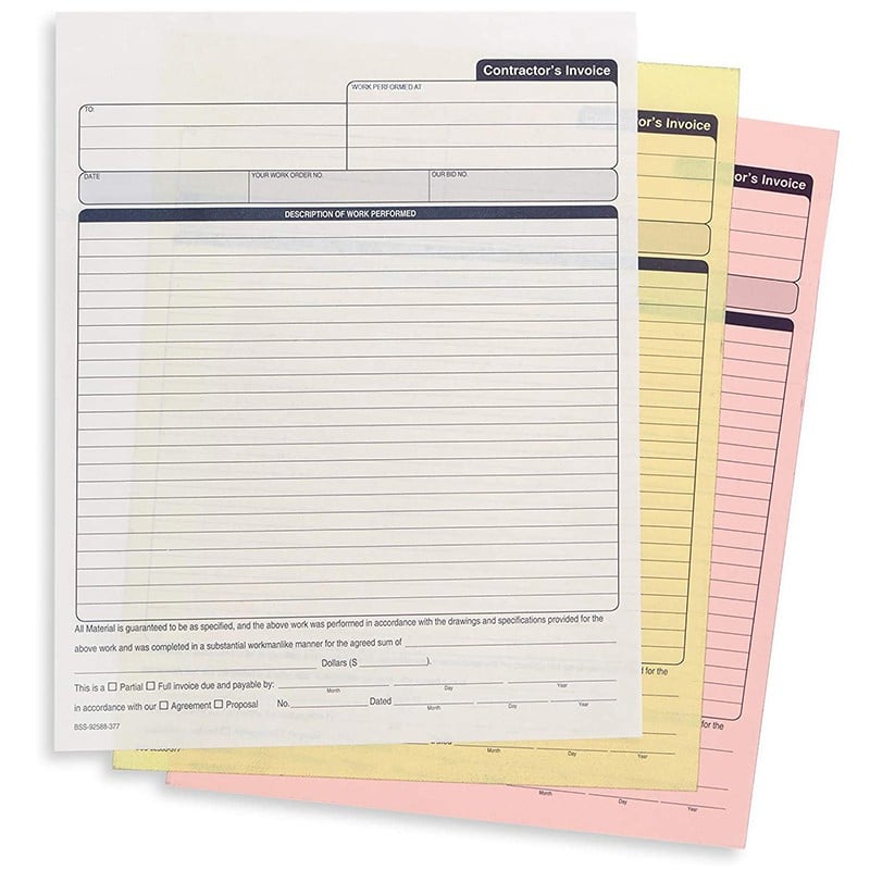 customized personalised invoice book - YBJ Book Printing